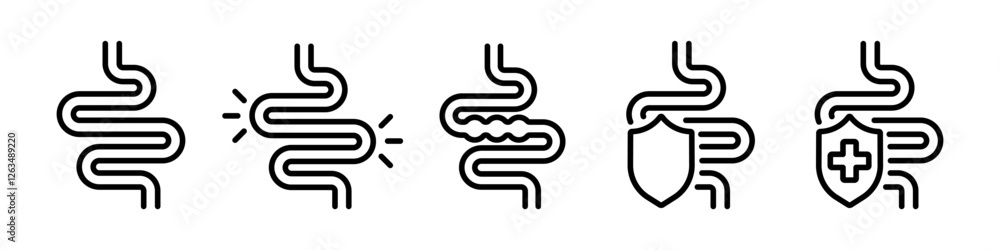 Stomach icons. Digestion icons. Diet icons. Diarrhea icon set. Stomach ...