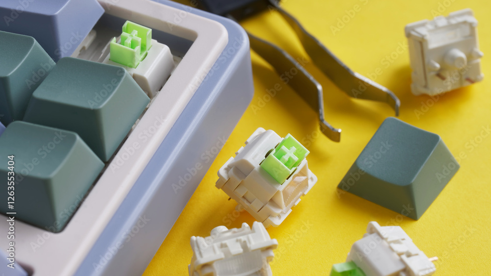 Customization - replacement of keycaps and switches of a mechanical ...