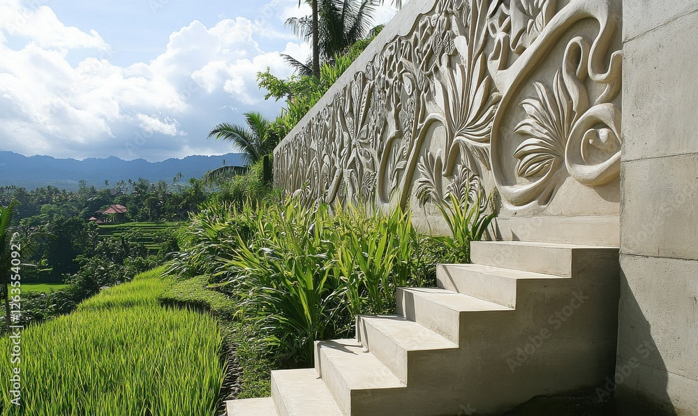 Volumetric stucco molding with platinum details is used on concrete ...
