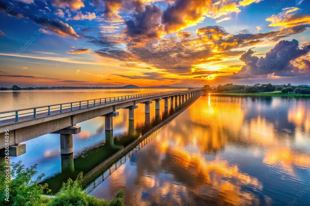 Nong Han Lake Sunset Bridge, Sakon Nakhon: Stunning architectural ...