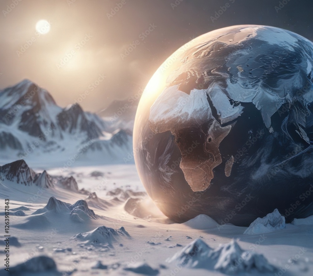 Visual representation of global temperature rise , rising temps, globe ...