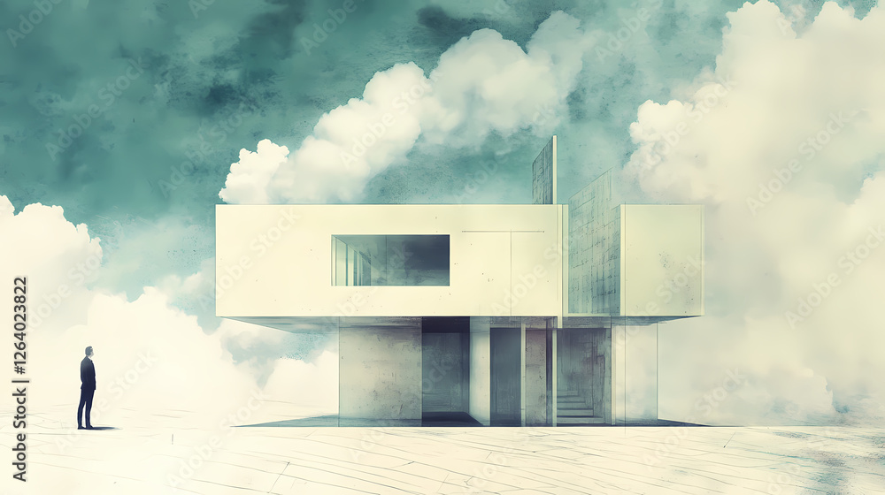 Illustrating the paradox of the invisible house, an architectural ...