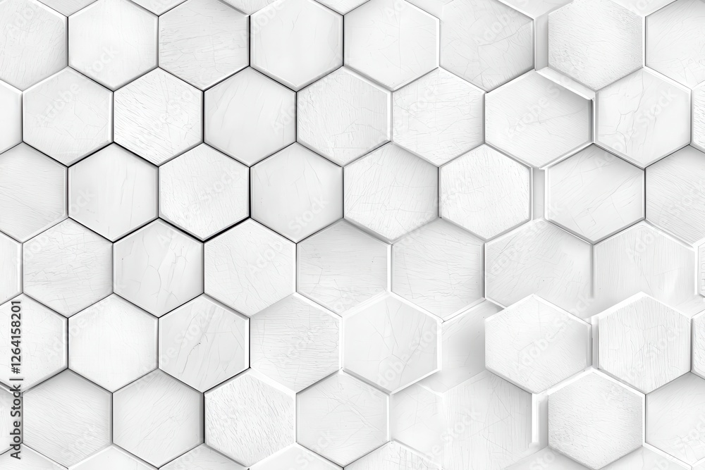 Minimalist Hexagon Tile Background in White Marble Texture Stock ...