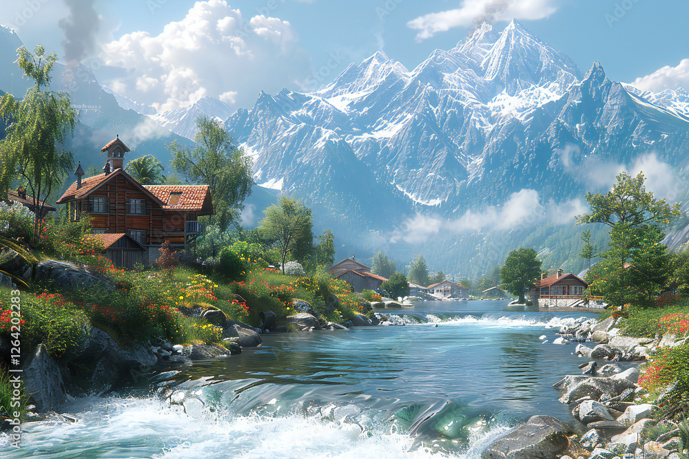 Ultra-Realistic Swiss Landscape Photography - 8K Resolution, High ...