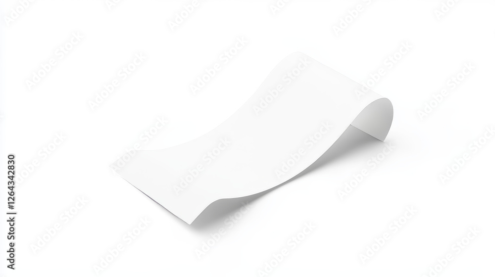 Paper bill or shop payment receipt isolated mockup. Supermarket invoice ...