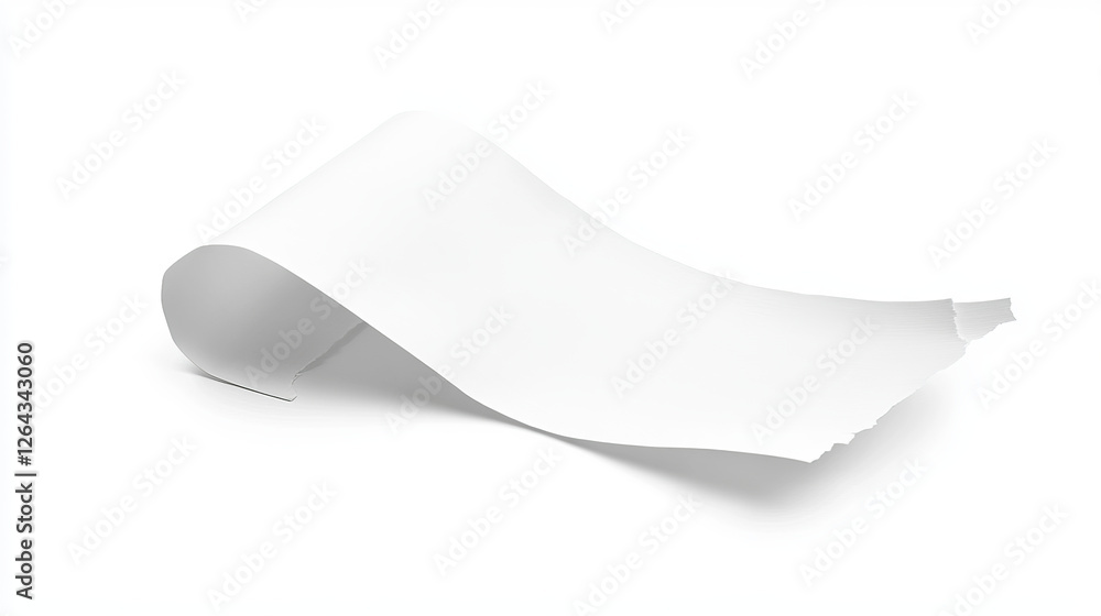 Paper bill or shop payment receipt isolated mockup. Supermarket invoice ...