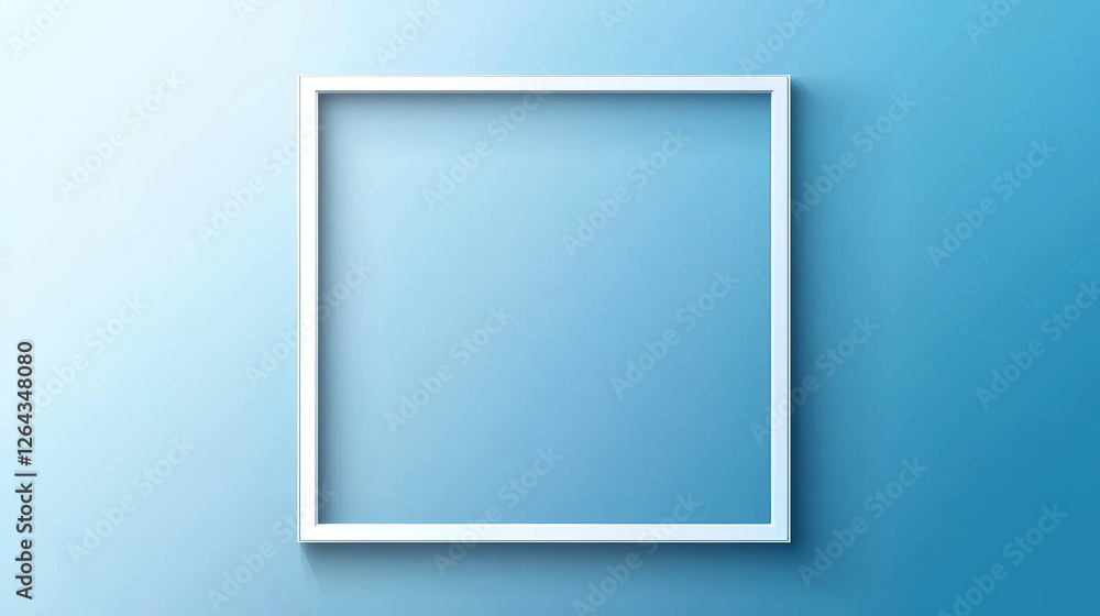 Square shadow box frame vector effect template. Rectangle page border ...