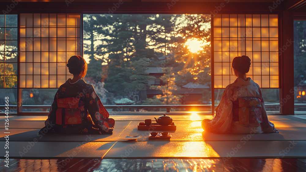 Serene Tea Ritual at Kyoto Temple, Japanese Tea Ceremony, Kyoto Temple ...