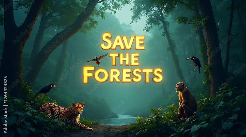 Save the Forests: A Call to Protect Our Planet's Green Lungs Stock ...