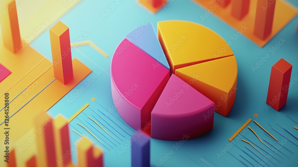 Graphic chart. Business data chart, graph, bar and vector diagram ...