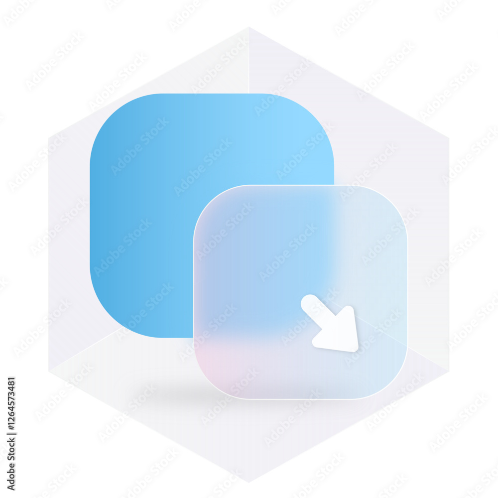 Arrow Cursor Box 3D Glassmorphism UI Icon Sign and Symbol Design ...