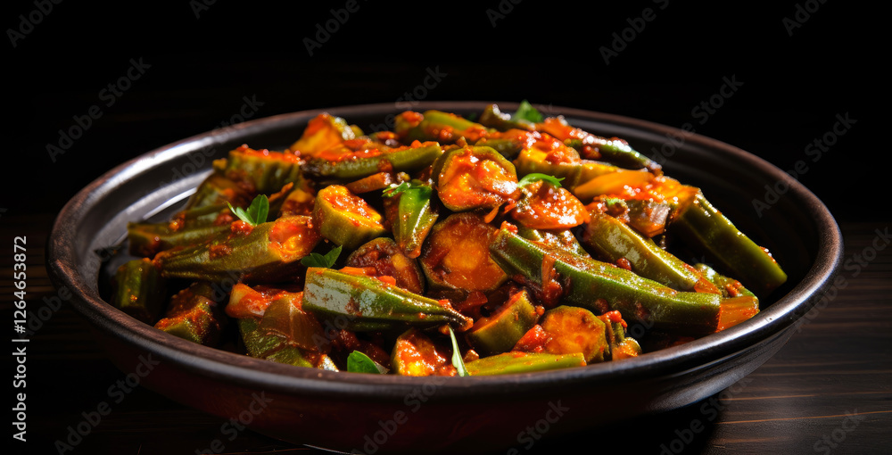 Bhindi masala Vegetable Stock Photo | Adobe Stock
