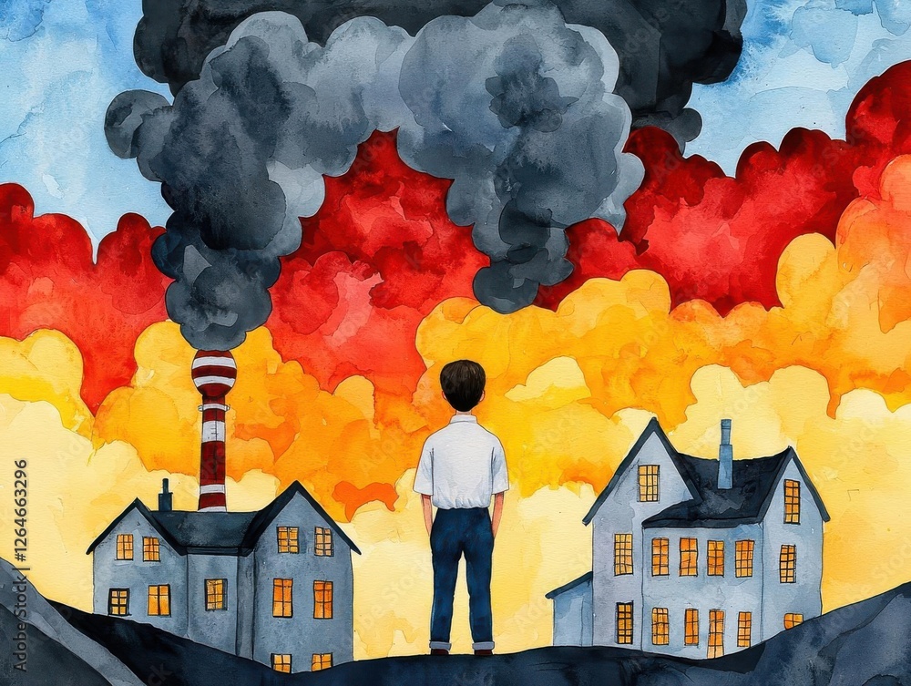 STEM education critical thinking creativity. A surreal watercolor ...