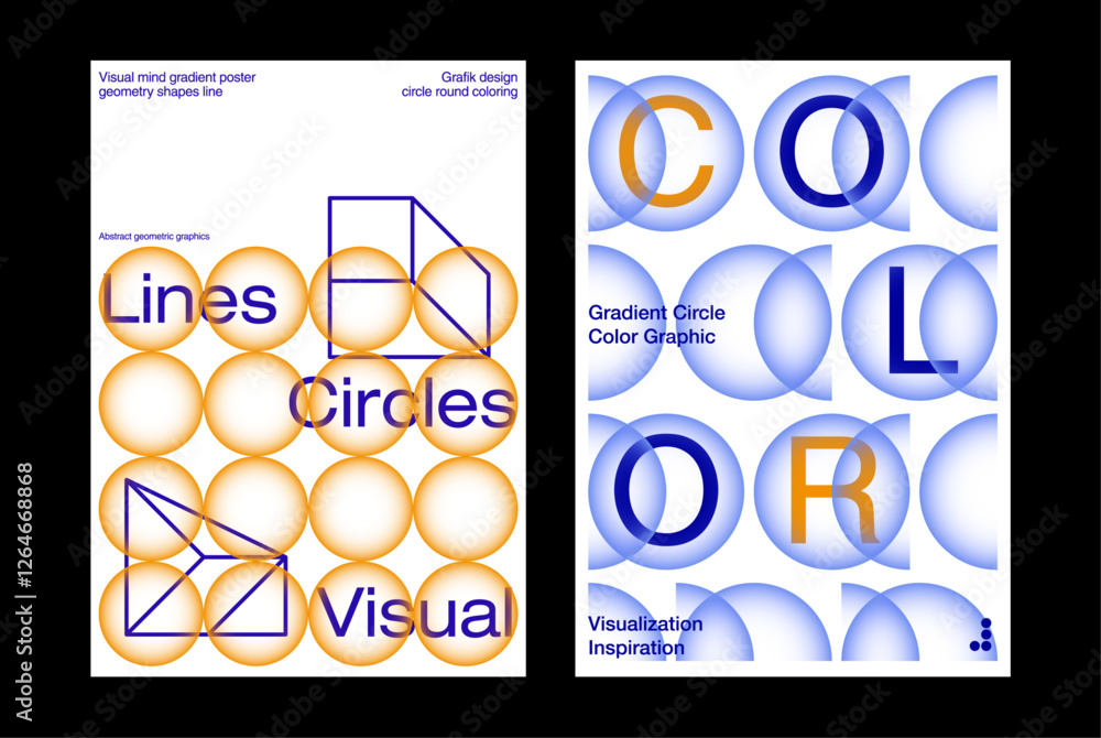 Circle gradient transparency opacity graphics poster cover design ...