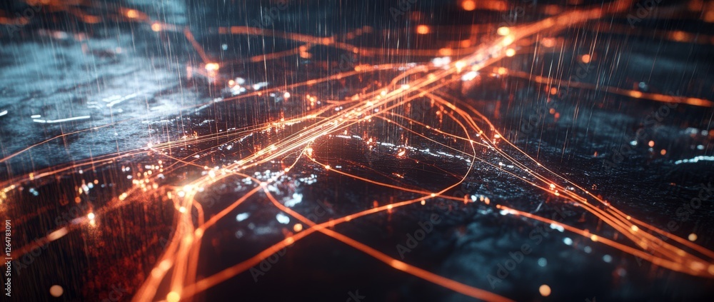 Logistics map highlighting transportation routes and rain's impact on ...