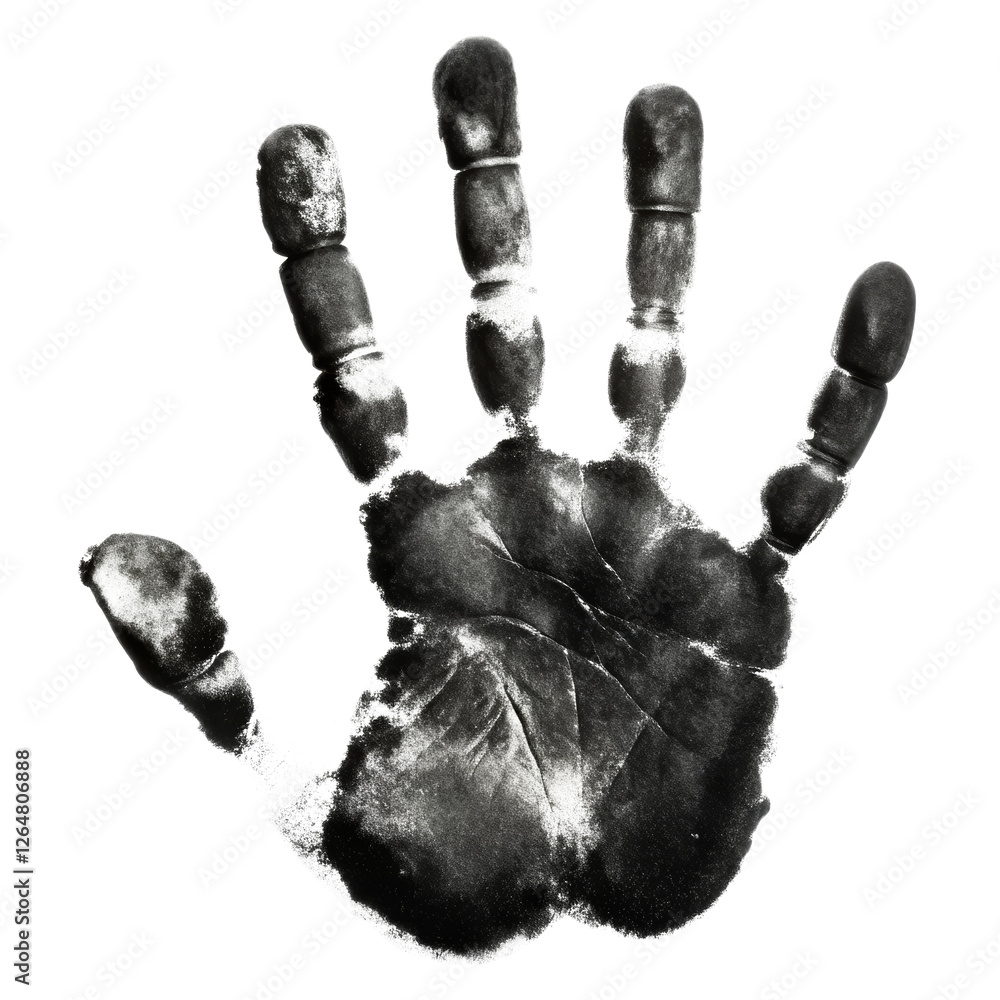 black handprint png, transparent background Stock Illustration | Adobe ...