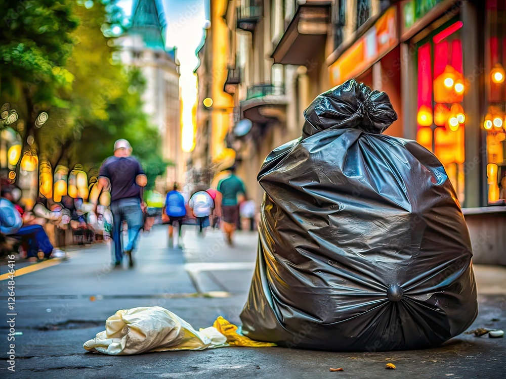 Black Garbage Bag Candid Photography, Urban Scene, Street Photography ...