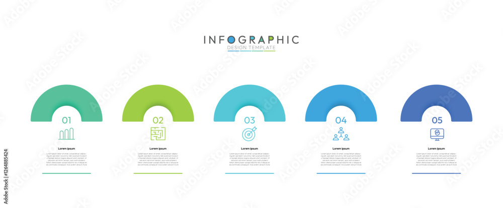 5 Steps Infographic the infographic utilizes a horizontal layout, with ...