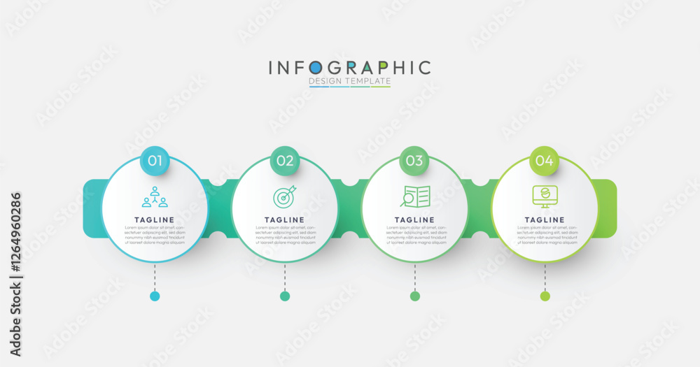 4 Steps Circular Process Infographic, Informative circular process ...