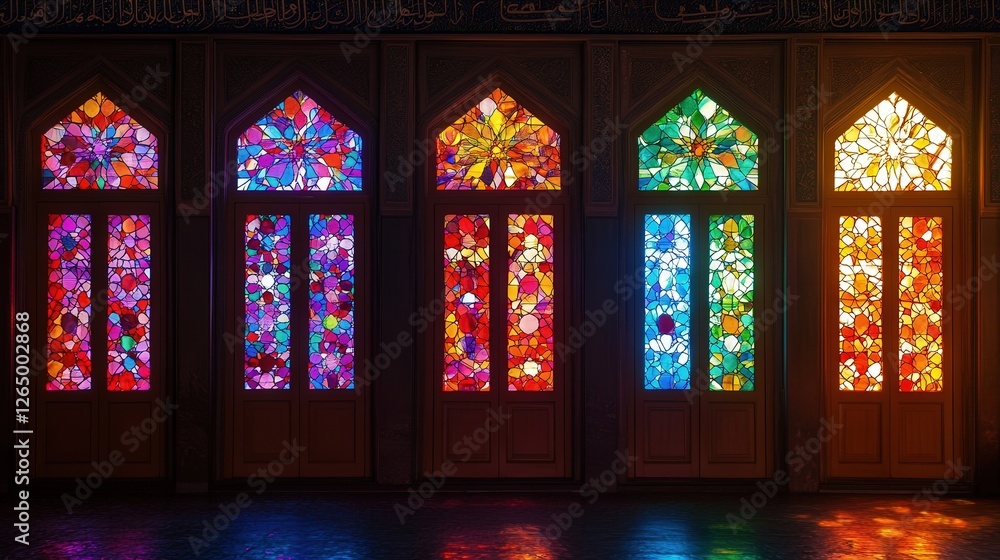 Nasir al-Mulk Mosque, where stained-glass windows create a kaleidoscope ...