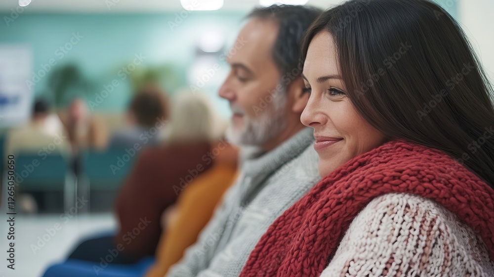 Family Members Embracing Each Other in Hospital Waiting Room, A Moment ...