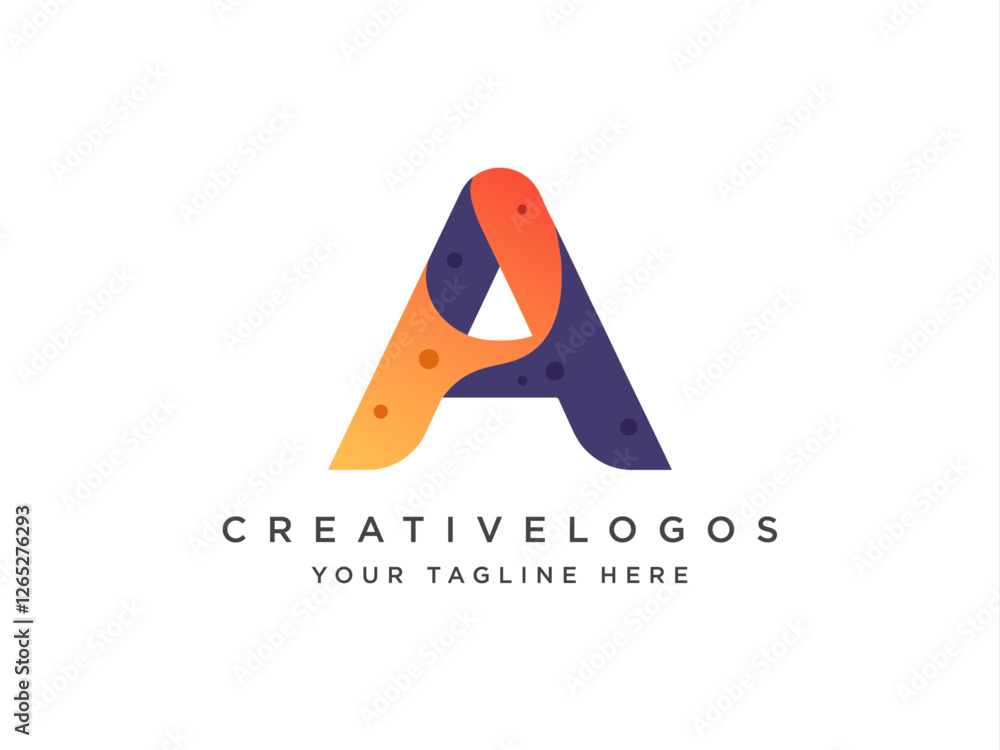 Gradient A letter logo alphabet A logos creative modern custom logos ...