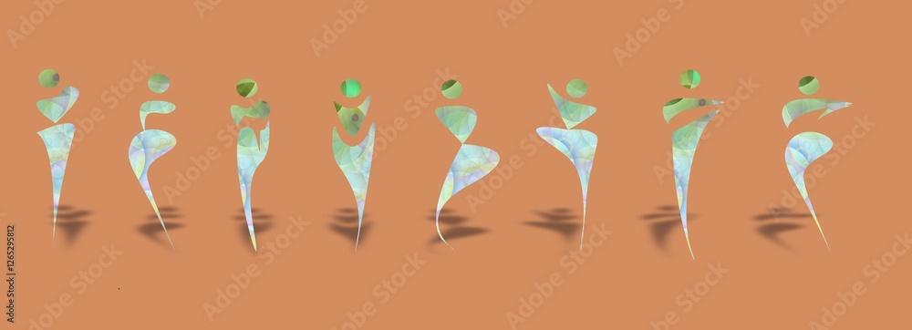 illustration of a set of different women's body shapes. Fashion ...