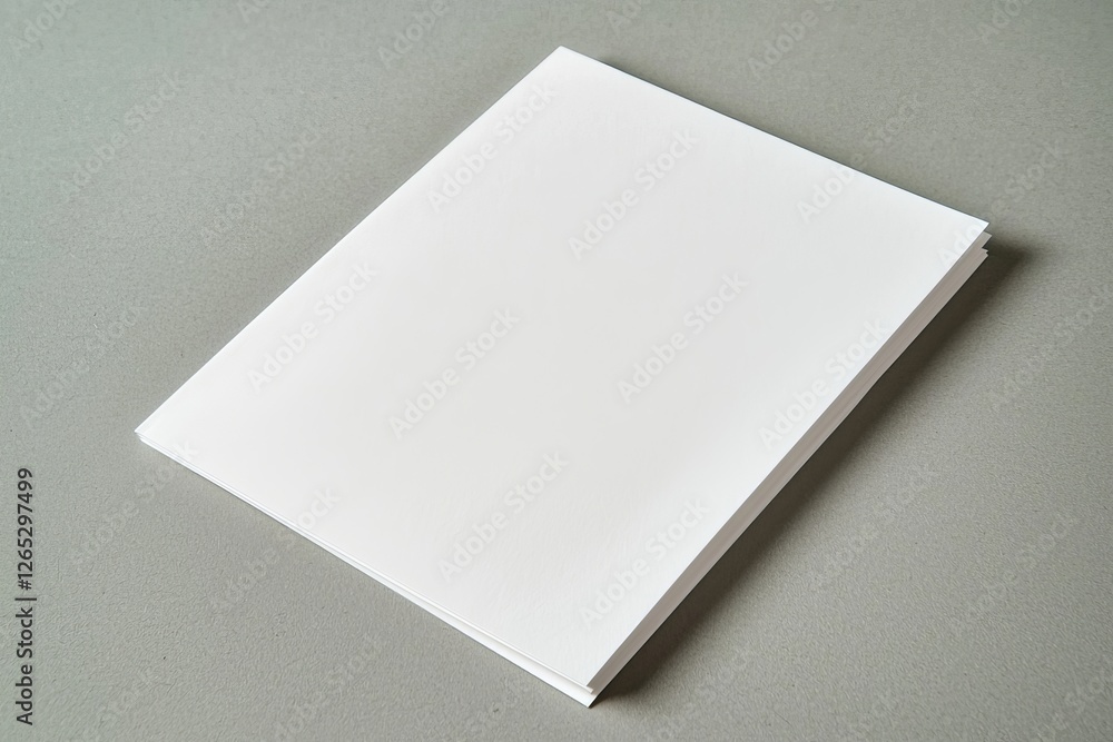 blank a3 four fold realistic paper street modern minimalist vertical ...