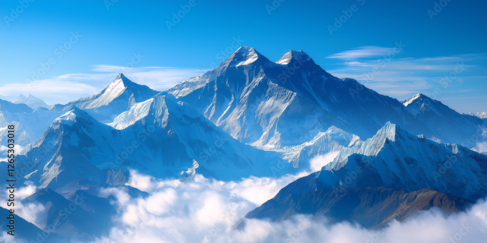 These images showcase stunning views of snow-capped Himalayan peaks ...