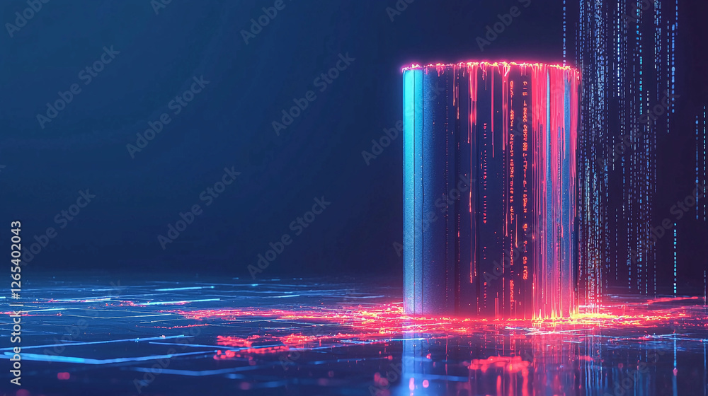 Data leak from a database icon. Minimalistic and clear illustration ...