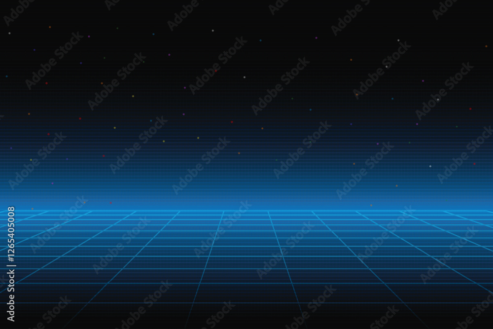 Retro cyberpunk style 80s game scene pixel art 8-bit sci-fi background ...