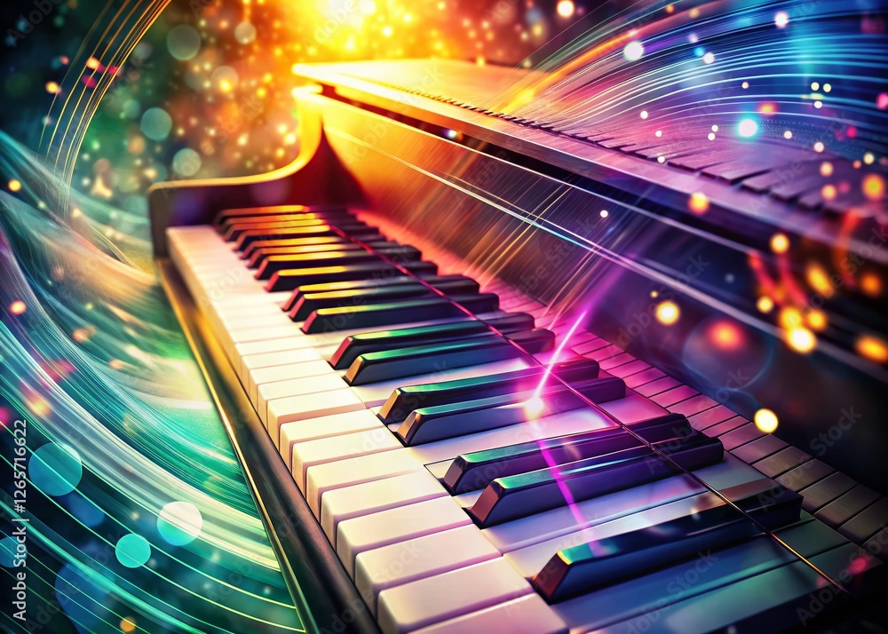 Double Exposure: Piano Keys & Musical Notes - C Sharp/D Flat Major ...