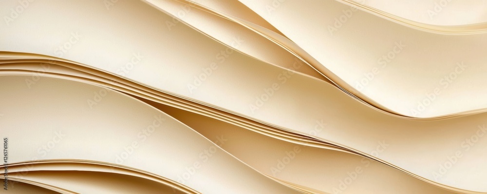 Elegant wavy brown paper texture with smooth curves and soft lighting ...
