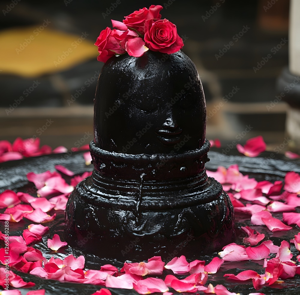 Shiva lingam sacred shire in India and hidu religion. Shiva linga, an ...