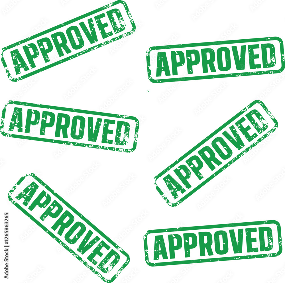 Icon set of verify approve control check stamp mark sticker label tage ...