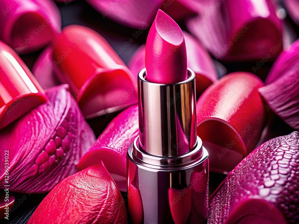 Radiant Pink Lipstick & Lip Stain Swatches: Macro Photography of a ...