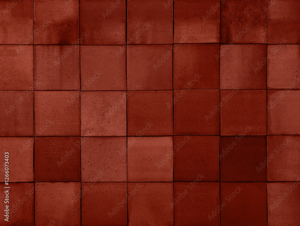 Dark reddish brown terracotta ceramic tiles cladding texture for ...