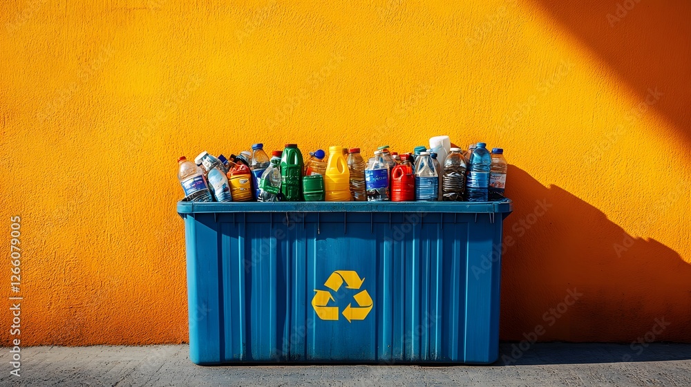 The Significance of Waste Segregation Illustrated by a Colorful Blue ...