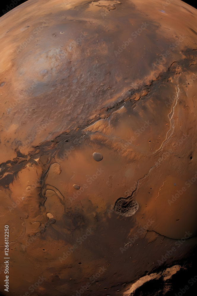 Mars Surface Texture: A detailed close-up view of the Martian surface ...