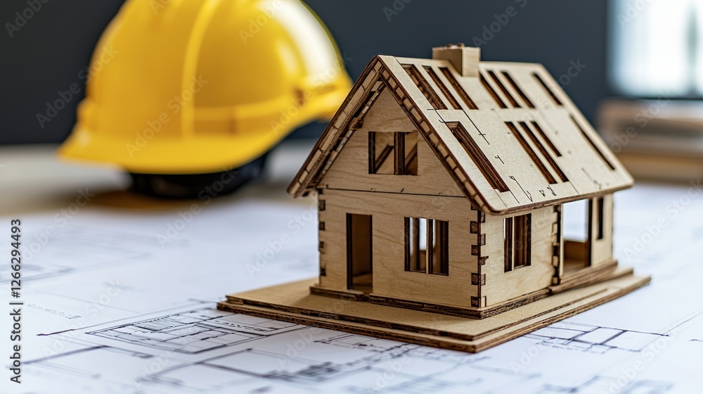 Construction project model of house office workspace architecture ...