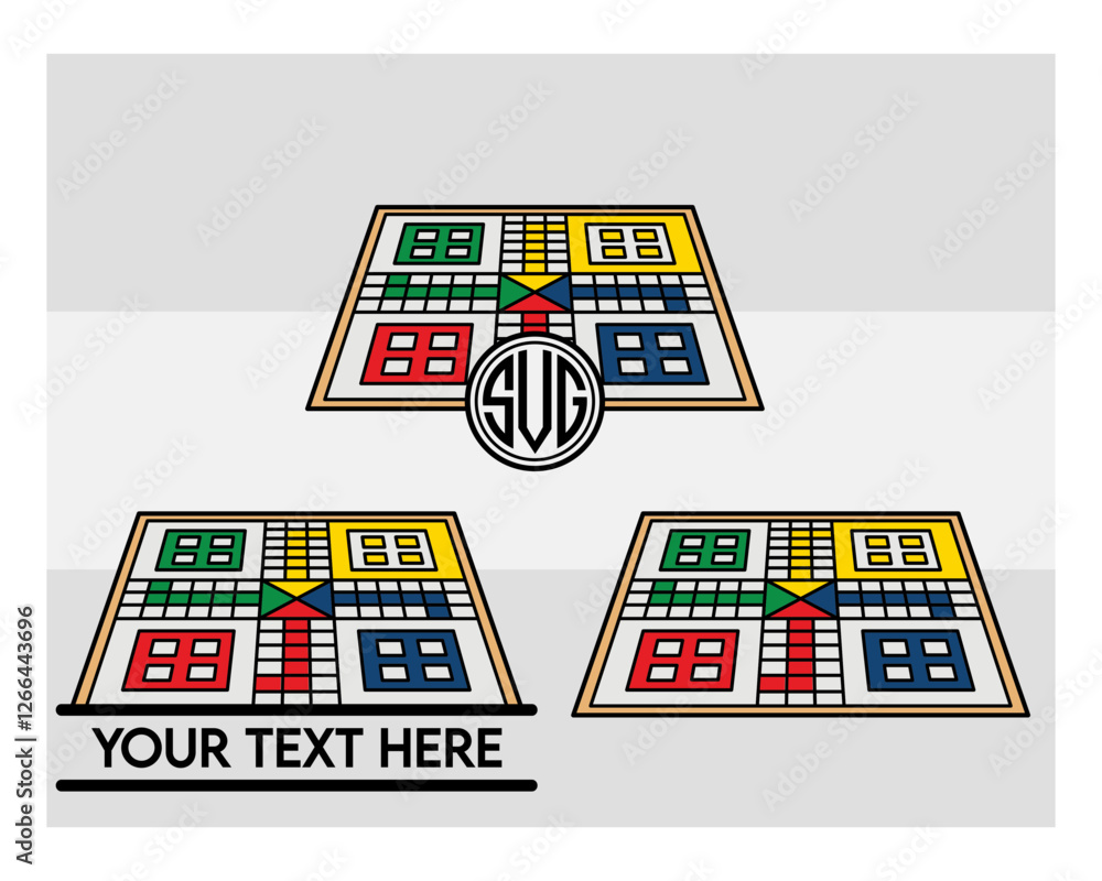 Ludo Board Outline SVG Silhouette, Ludo Clipart, Sports Svg, Ludo Svg ...