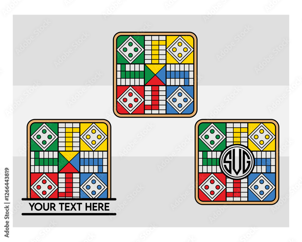 Vector de Stock Ludo Board Outline SVG Silhouette, Ludo Clipart, Sports ...