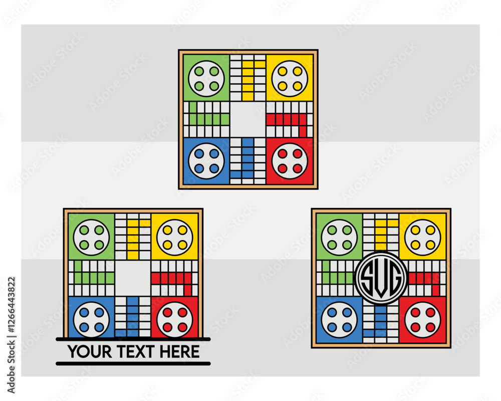 Vector de Stock Ludo Board Outline SVG Silhouette, Ludo Clipart, Sports ...