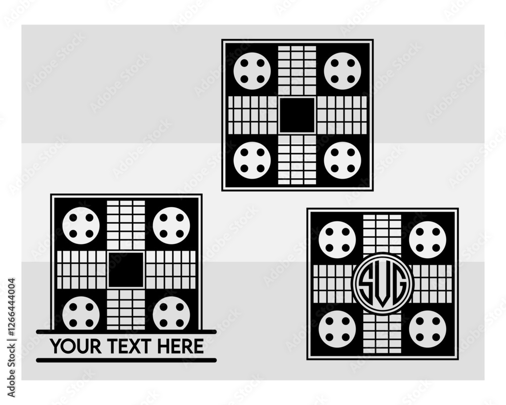 Vector de Stock Ludo Board Outline SVG Silhouette, Ludo Silhouette ...