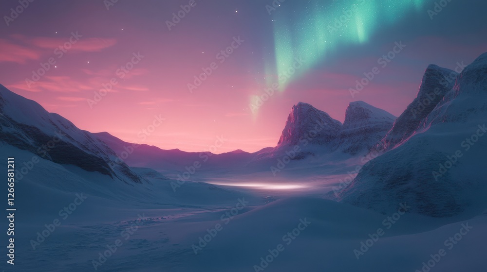 Capture the isolated beauty of a freezing desert under the northern ...