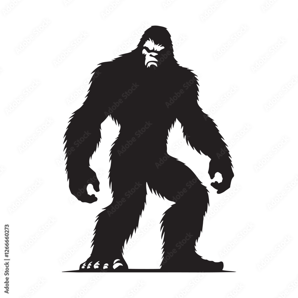 Creepy Bigfoot silhouette showcasing the mystery of cryptid creatures ...