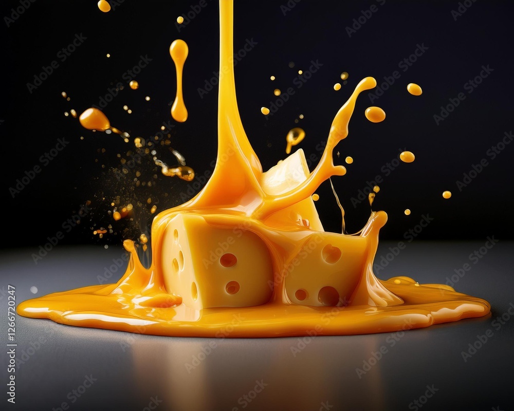 Melted Cheese Splash Epicurean Cheddar Cheese Drip for Food Photography ...