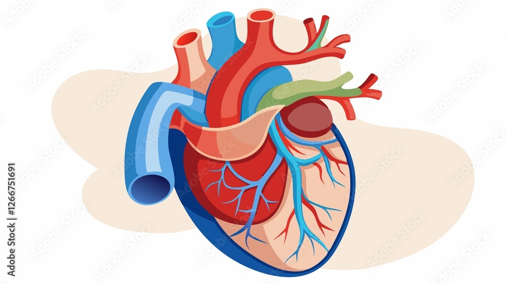 This image showcases a high-resolution 3D-rendered model of the human ...