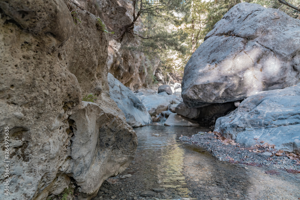 Hiking in the beautiful Samaria National Park in Crete where you hike ...