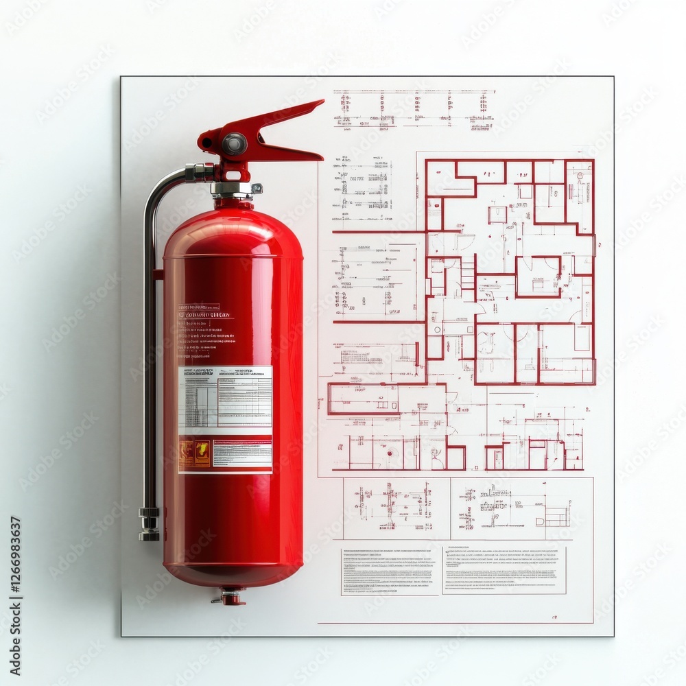 residential fire safety plan diagram Stock Photo | Adobe Stock
